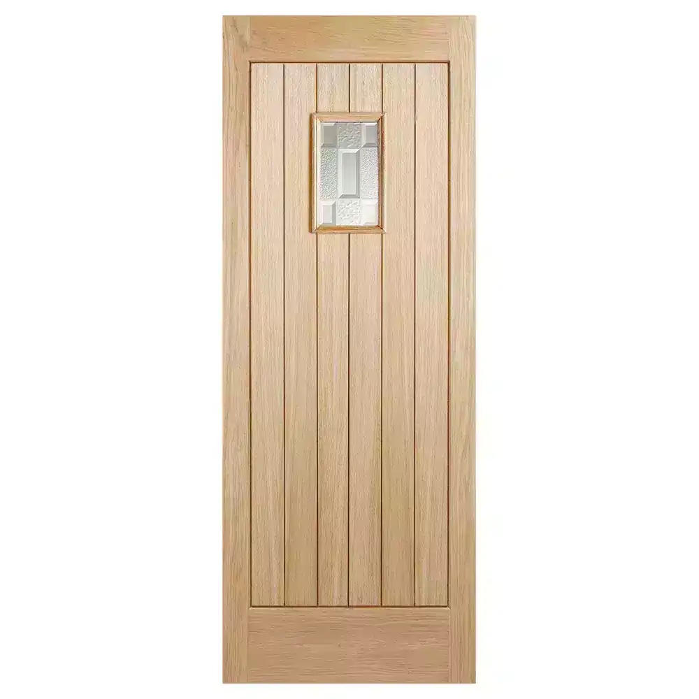 New LPD External Oak Suffolk Door Unfinished