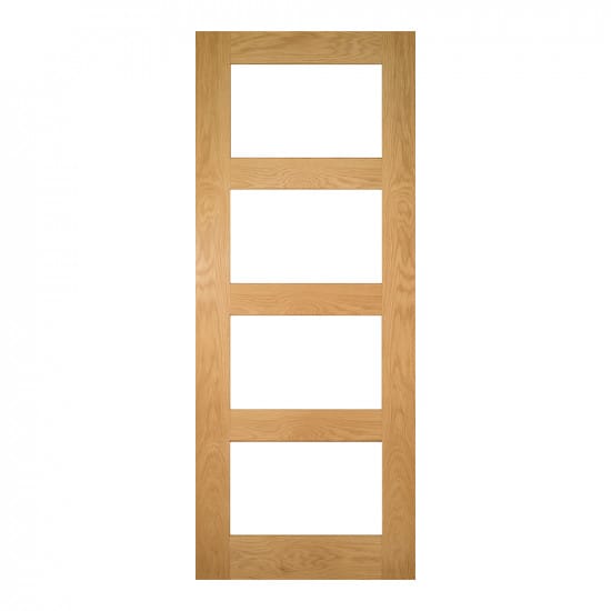 Deanta Coventry Glazed Internal Fire Door Pre-finished Oak