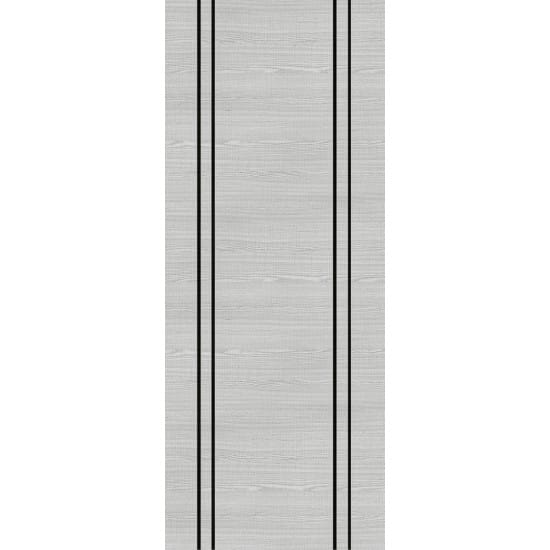 Deanta Flush Internal Vertical Inlay Door Light Grey Ash