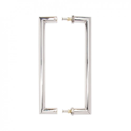 Deanta Mitred Pull Door Handle Polished Steel 22mm